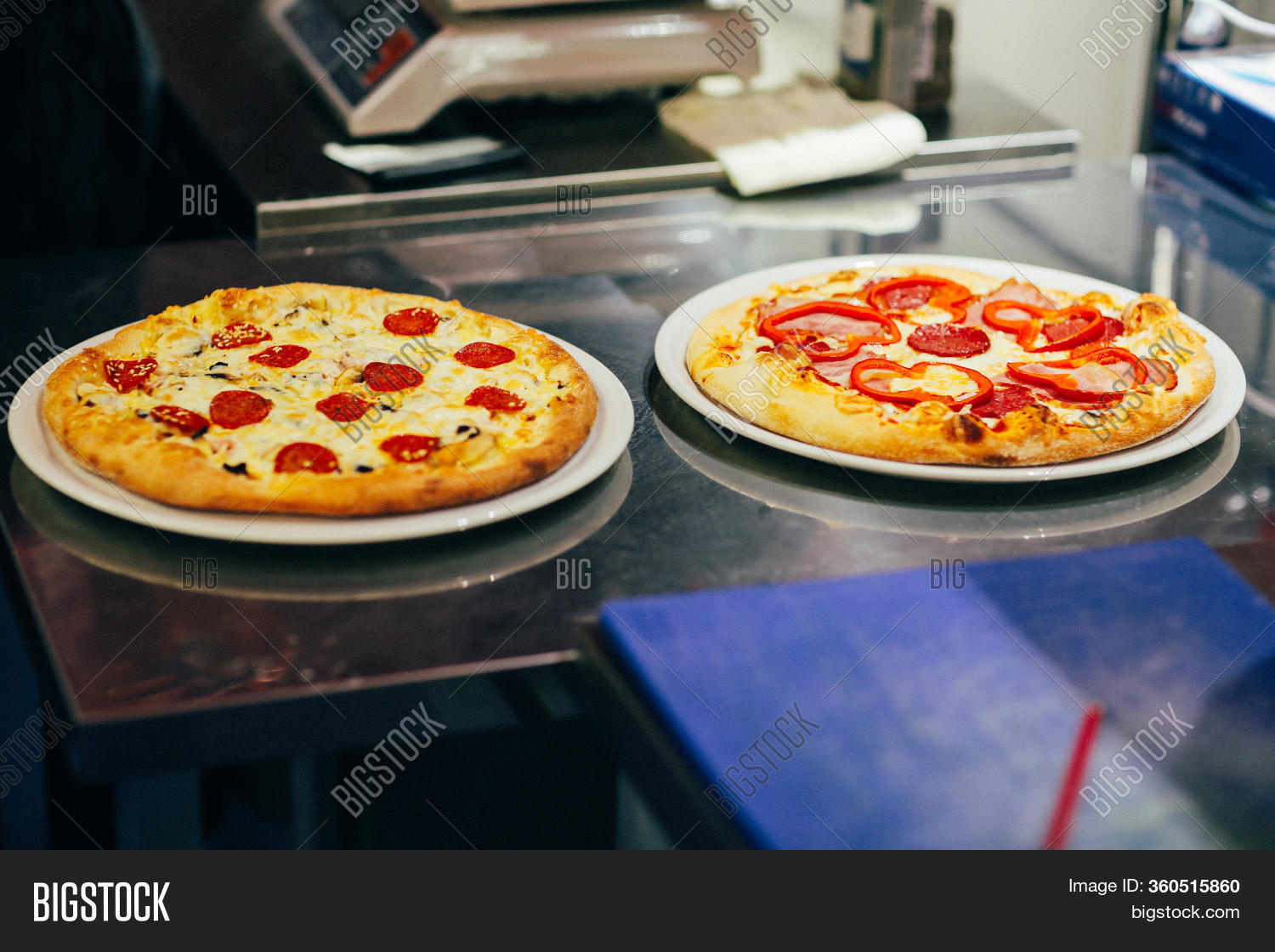 Two Pizzas White Plate Image & Photo (Free Trial) | Bigstock