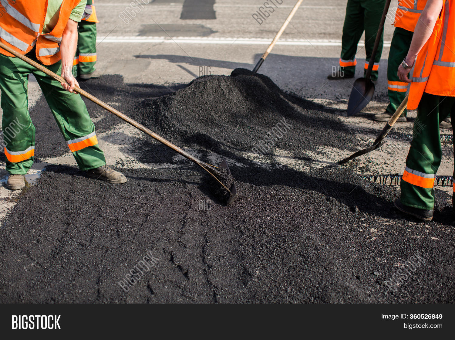Workers On Asphalting Image & Photo (Free Trial) | Bigstock