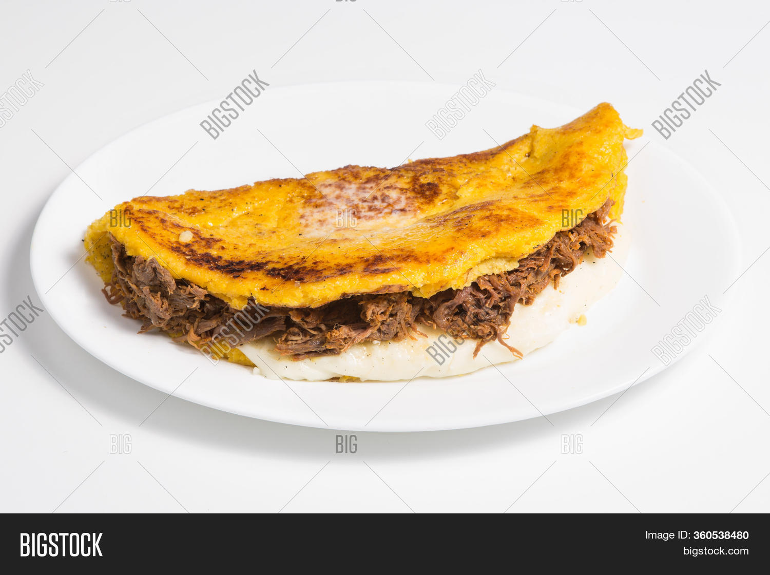 Cachapa Cheese Meat Image & Photo (Free Trial) | Bigstock