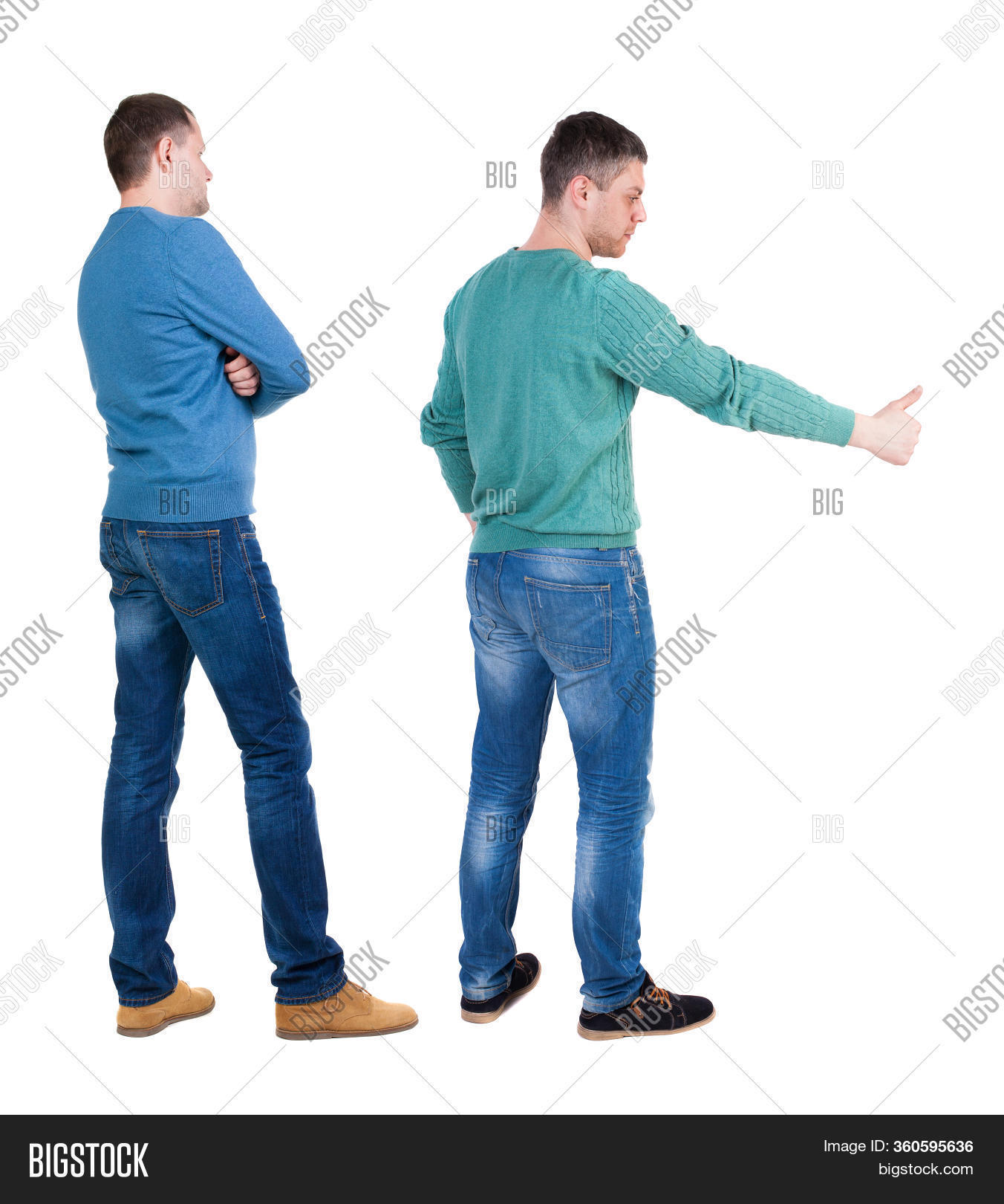 Back View Two Man Image & Photo (Free Trial) | Bigstock