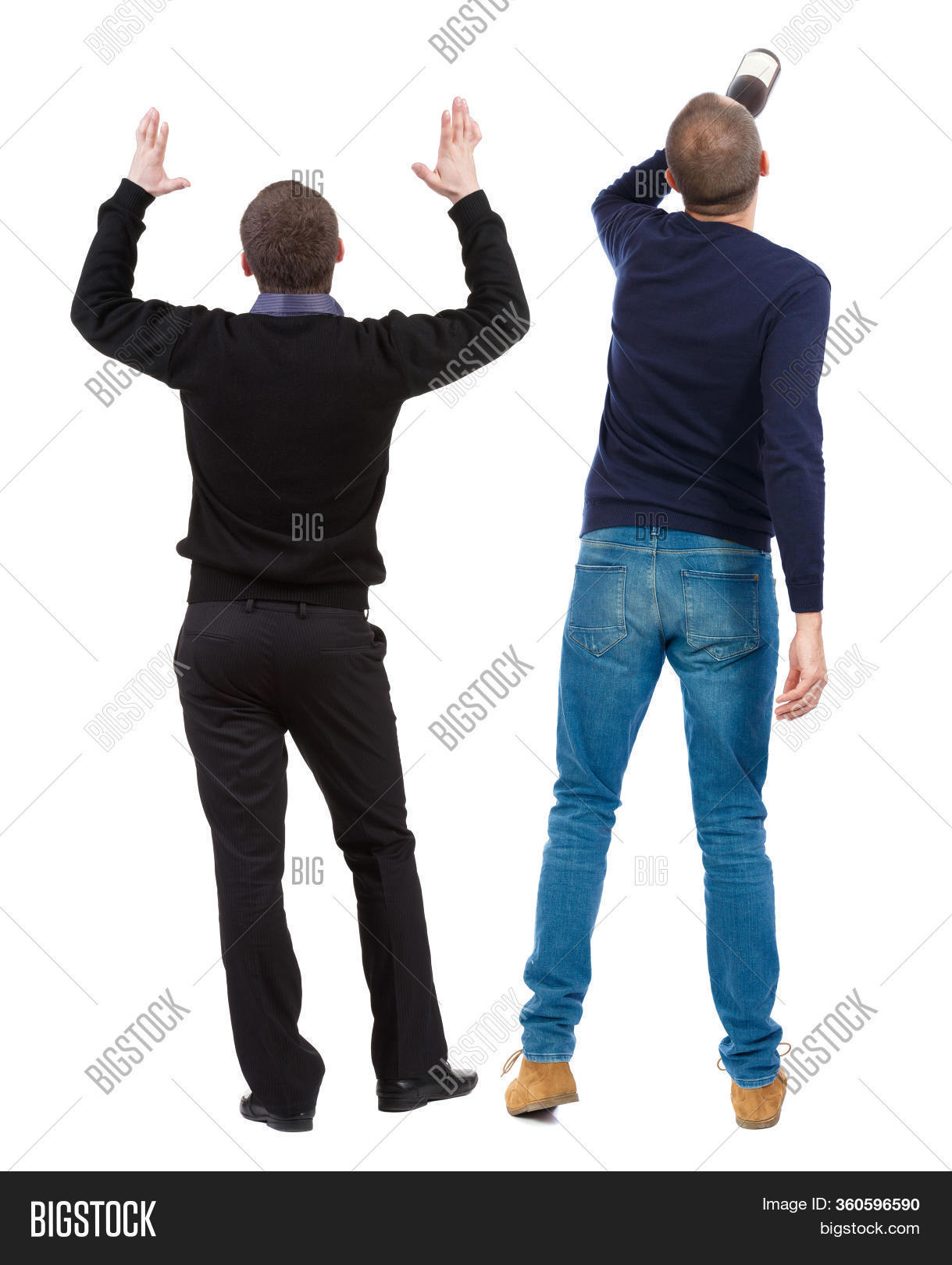 Back View Two Man Image & Photo (Free Trial) | Bigstock