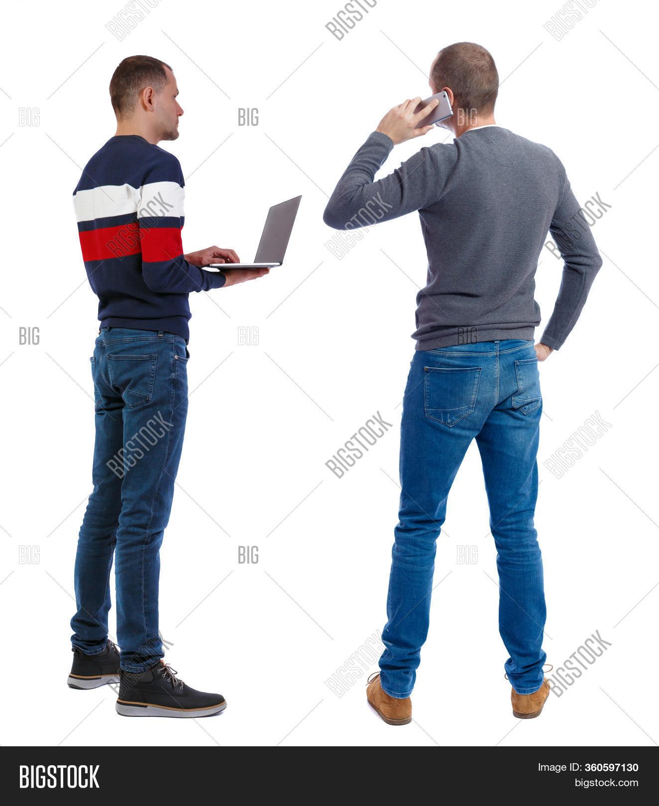 Back View Two Man Image & Photo (Free Trial) | Bigstock