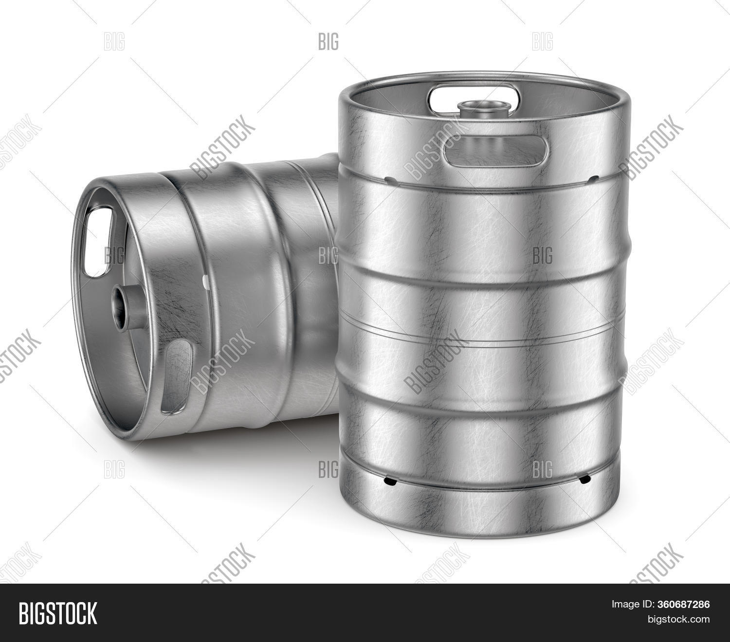Two Aluminum Beer Kegs Image & Photo (Free Trial) | Bigstock