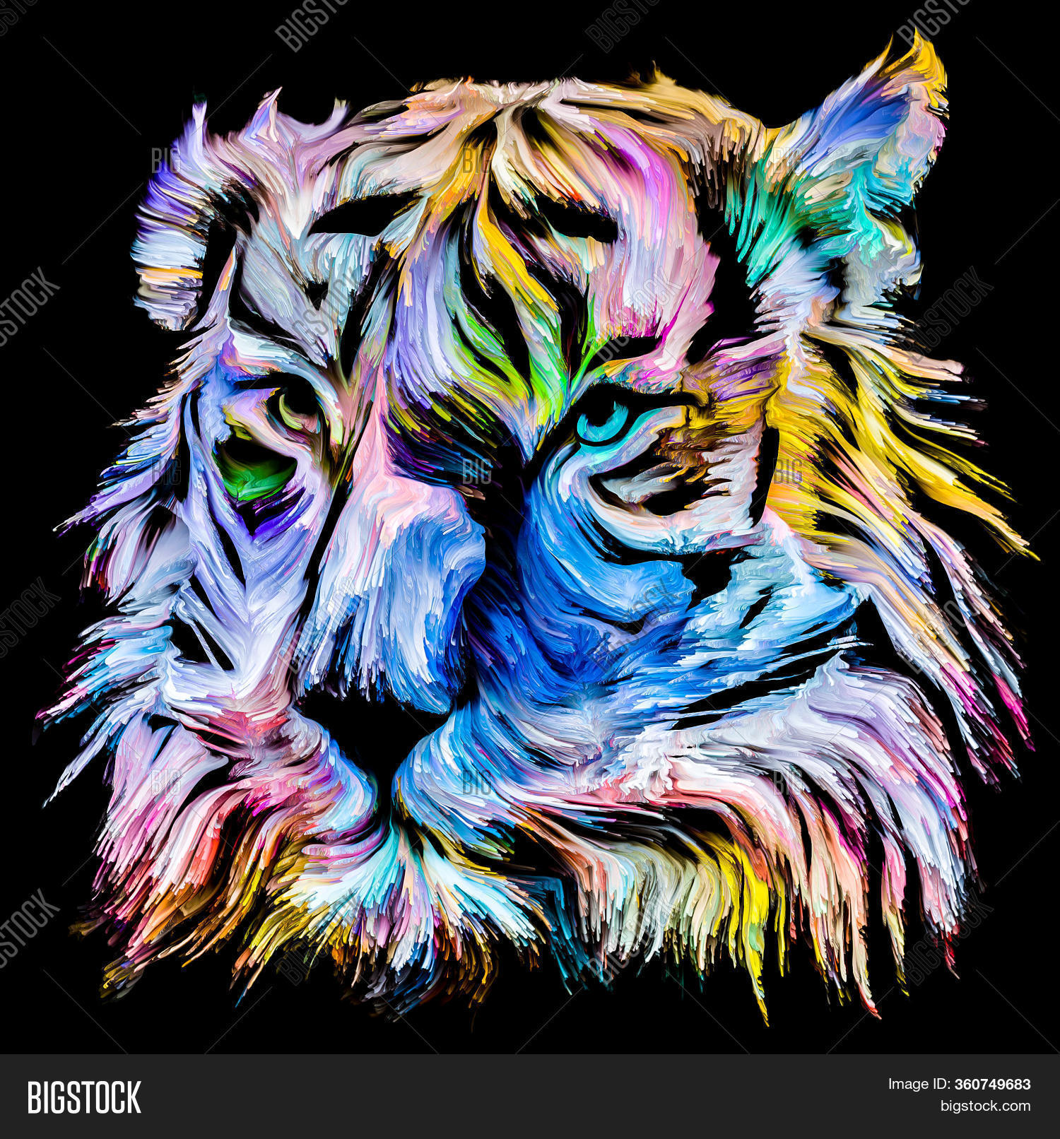Tiger Color Paint Image & Photo (Free Trial) | Bigstock