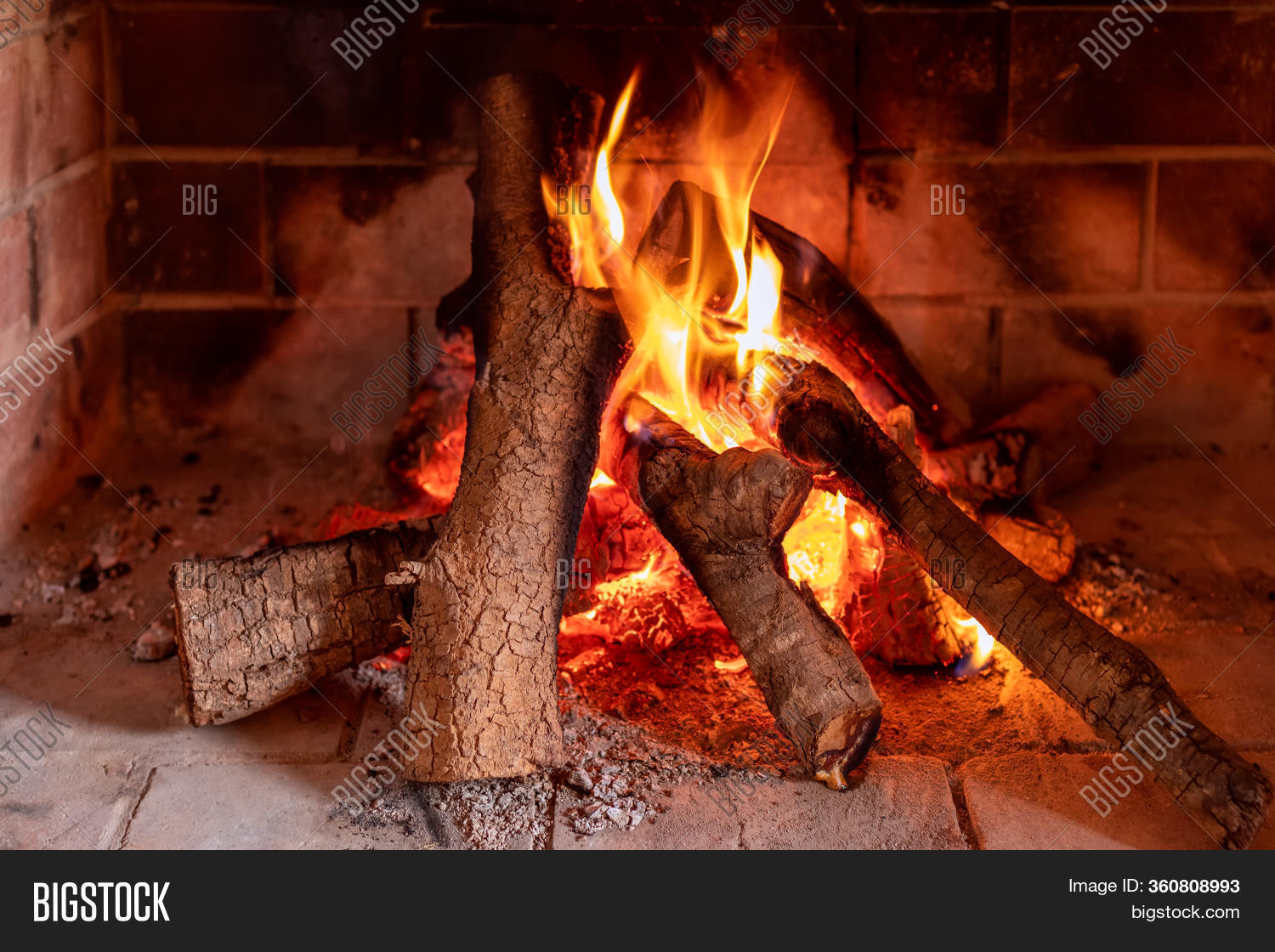 View Burning Fireplace Image & Photo (Free Trial) | Bigstock