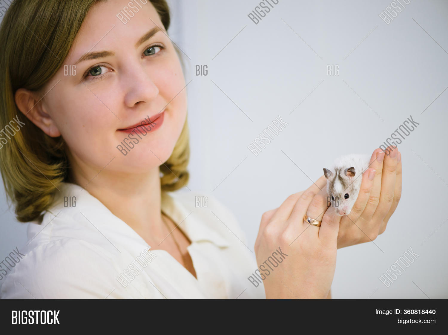 Girl Holds White Furry Image & Photo (Free Trial) | Bigstock
