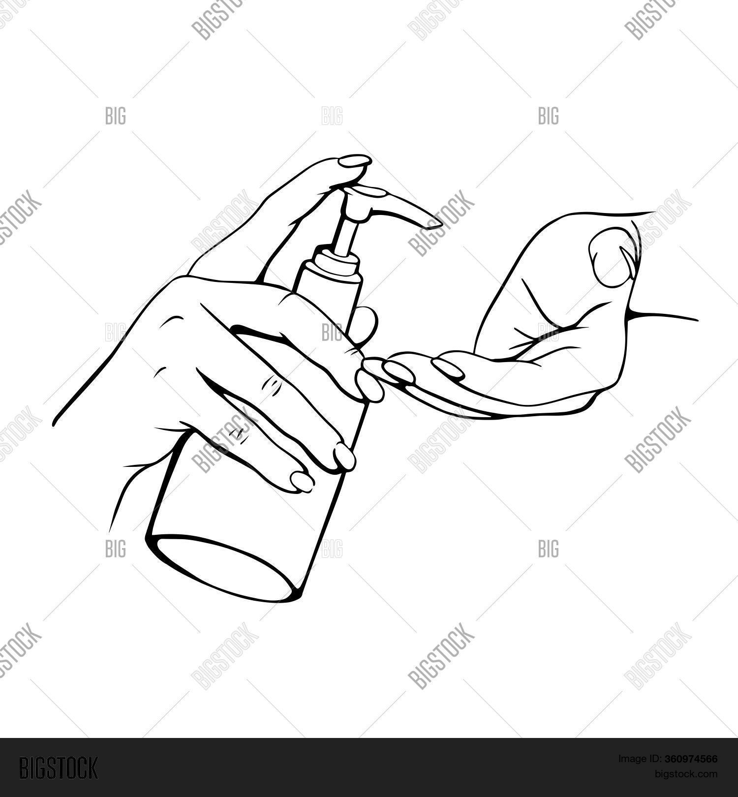 Disinfection Hands. Vector & Photo (Free Trial) | Bigstock