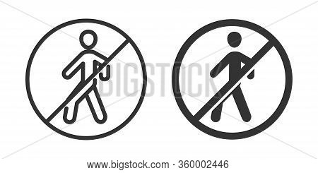 No Walk Icon Two Vector & Photo (Free Trial) | Bigstock