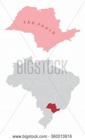 Sao Paulo State Map Vector & Photo (Free Trial) | Bigstock
