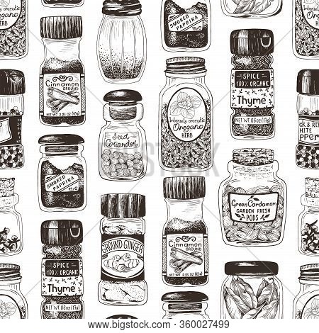 Spices Jars Hand Vector & Photo (Free Trial) | Bigstock