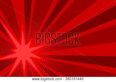 Comic Red Sunbeam Vector & Photo (Free Trial) | Bigstock