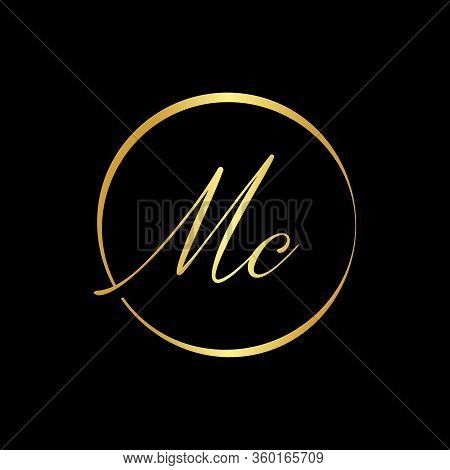 Initial Mc Letter Vector & Photo (Free Trial) | Bigstock