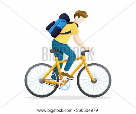 Man On Bicycle Vector Images, Illustrations & Vectors (Free) - Bigstock