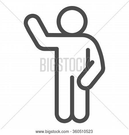 Waving Gesture Line Vector & Photo (Free Trial) | Bigstock