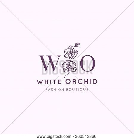 White Orchid Logo Vector & Photo (Free Trial) | Bigstock