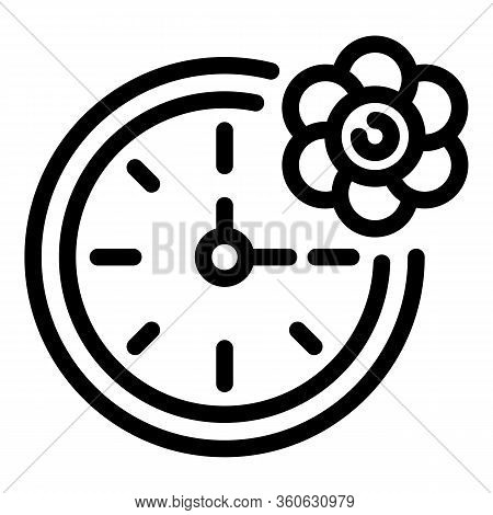 Clock Flower Icon. Vector & Photo (Free Trial) | Bigstock
