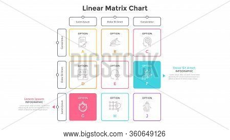 Matrix Chart 9 Square Vector & Photo (Free Trial) | Bigstock