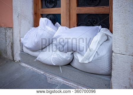 Sandbags Stacked Front Image & Photo (Free Trial) | Bigstock