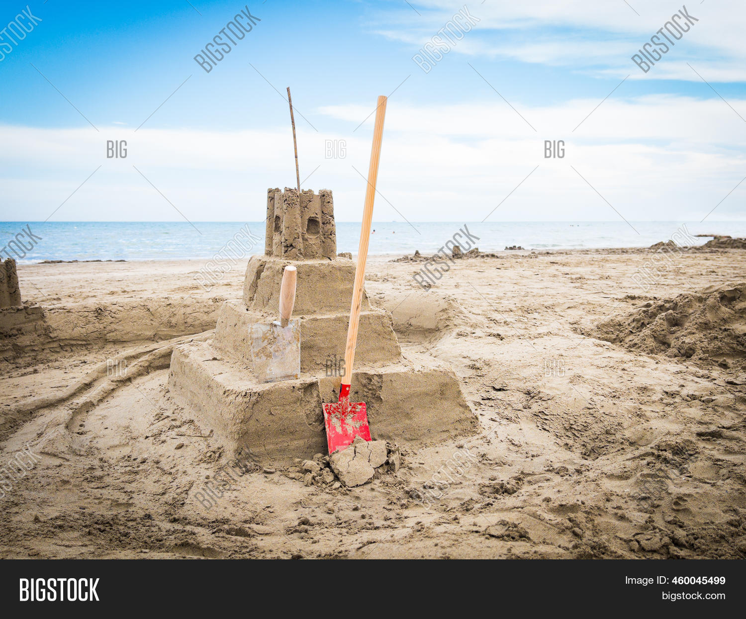 Sand Castle Built By Image & Photo (Free Trial) | Bigstock