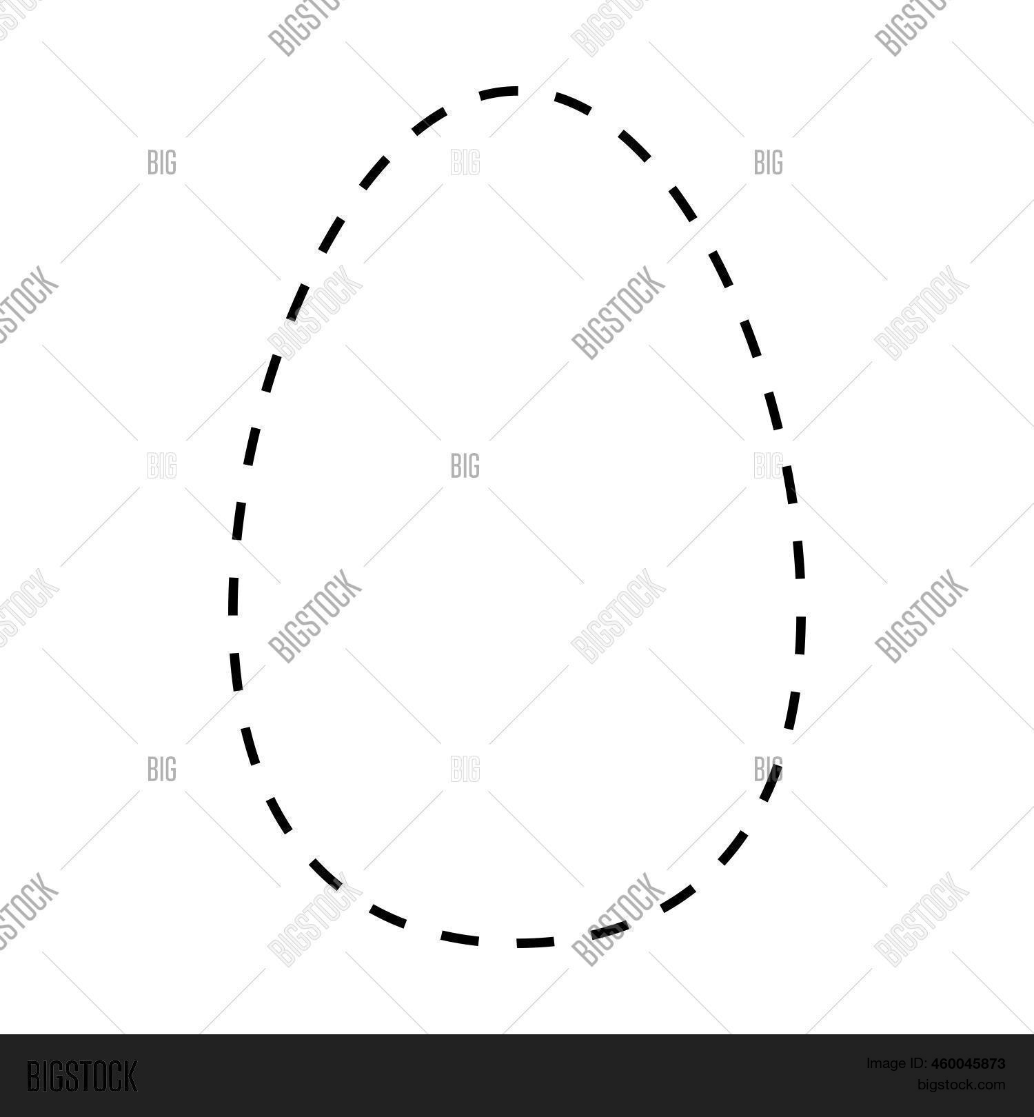 Oval Symbol Dashed Vector & Photo (Free Trial) | Bigstock