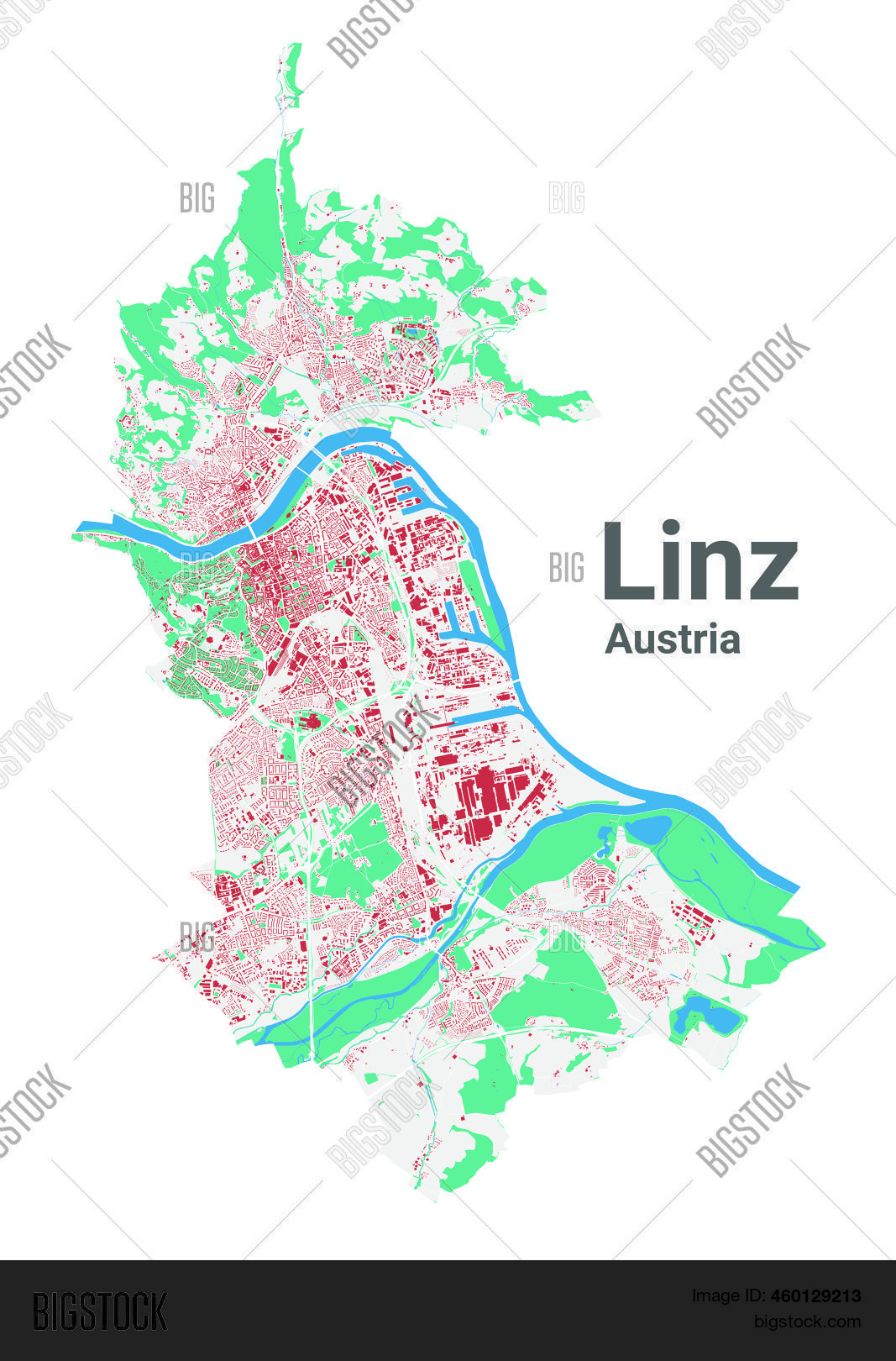 Linz Vector Map. Vector & Photo (Free Trial) | Bigstock