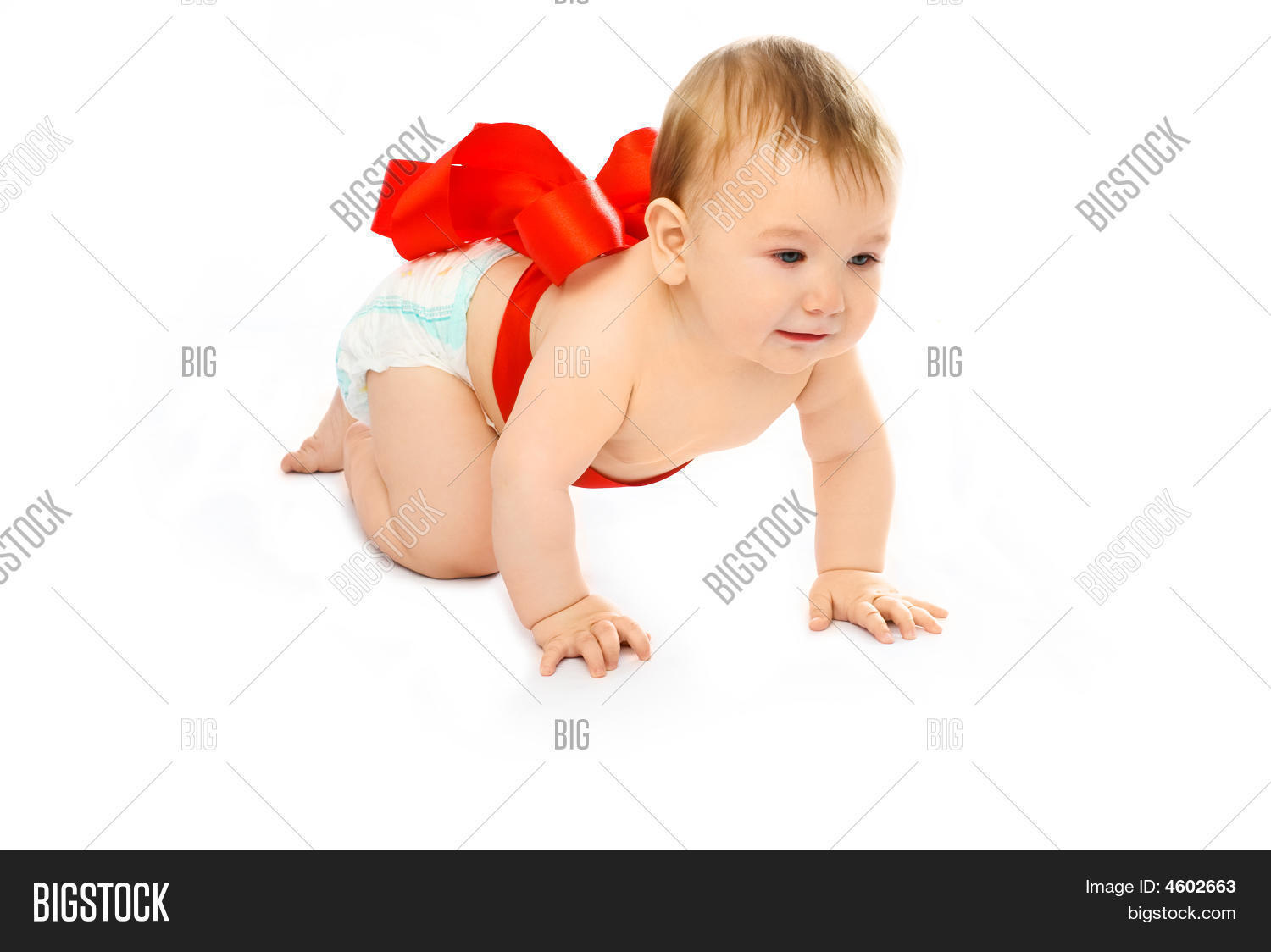 Cute Baby Tied Red Image & Photo (Free Trial) | Bigstock