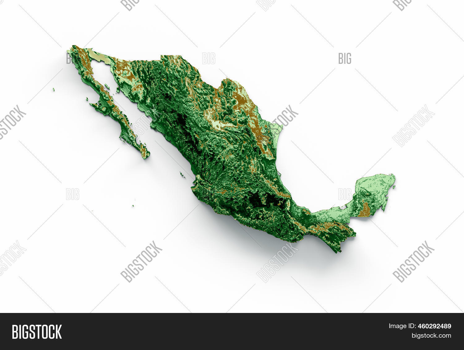 Mexico Topographic Map Image & Photo (Free Trial) | Bigstock