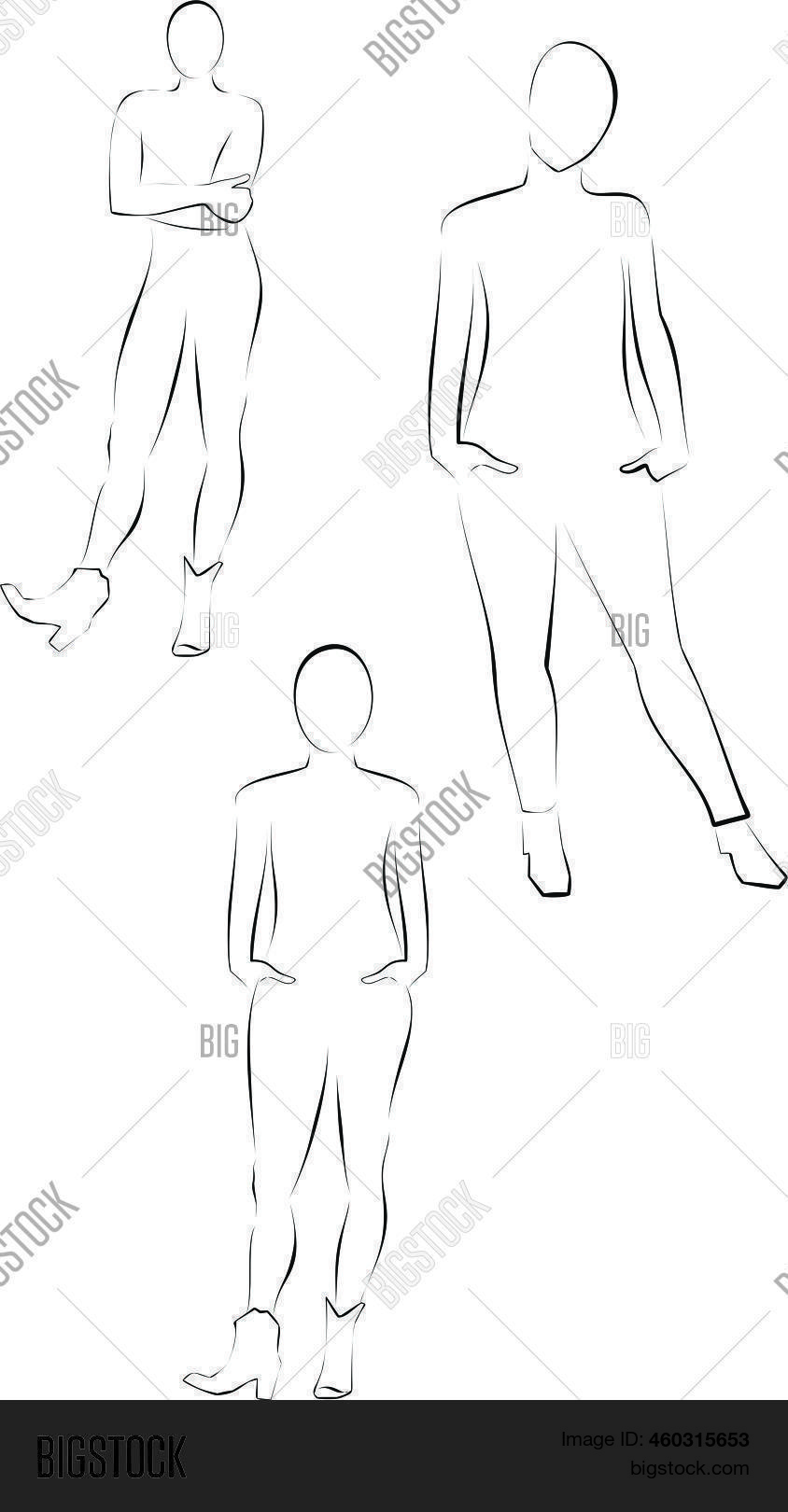 Standing Woman Model Vector & Photo (Free Trial) | Bigstock