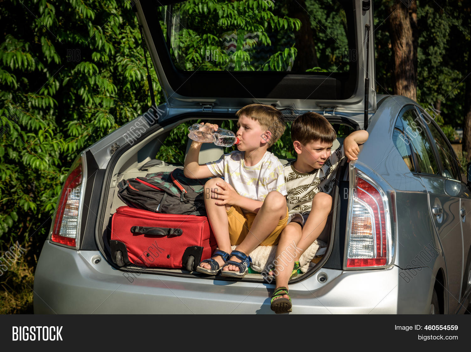 Two Cute Boys Sitting Image & Photo (Free Trial) | Bigstock