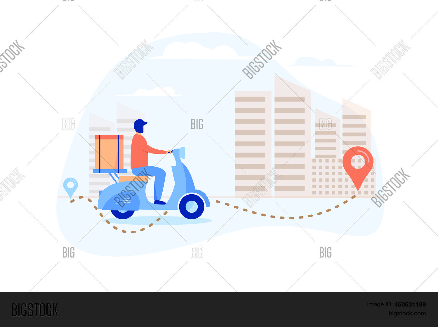 Courier Shipping Vector & Photo (Free Trial) | Bigstock