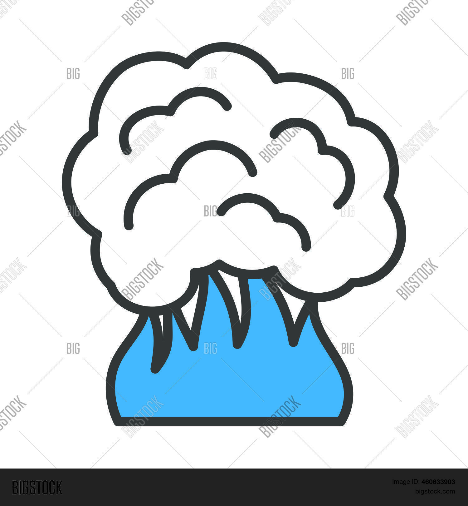 Fire Smoke Icon. Vector & Photo (Free Trial) | Bigstock