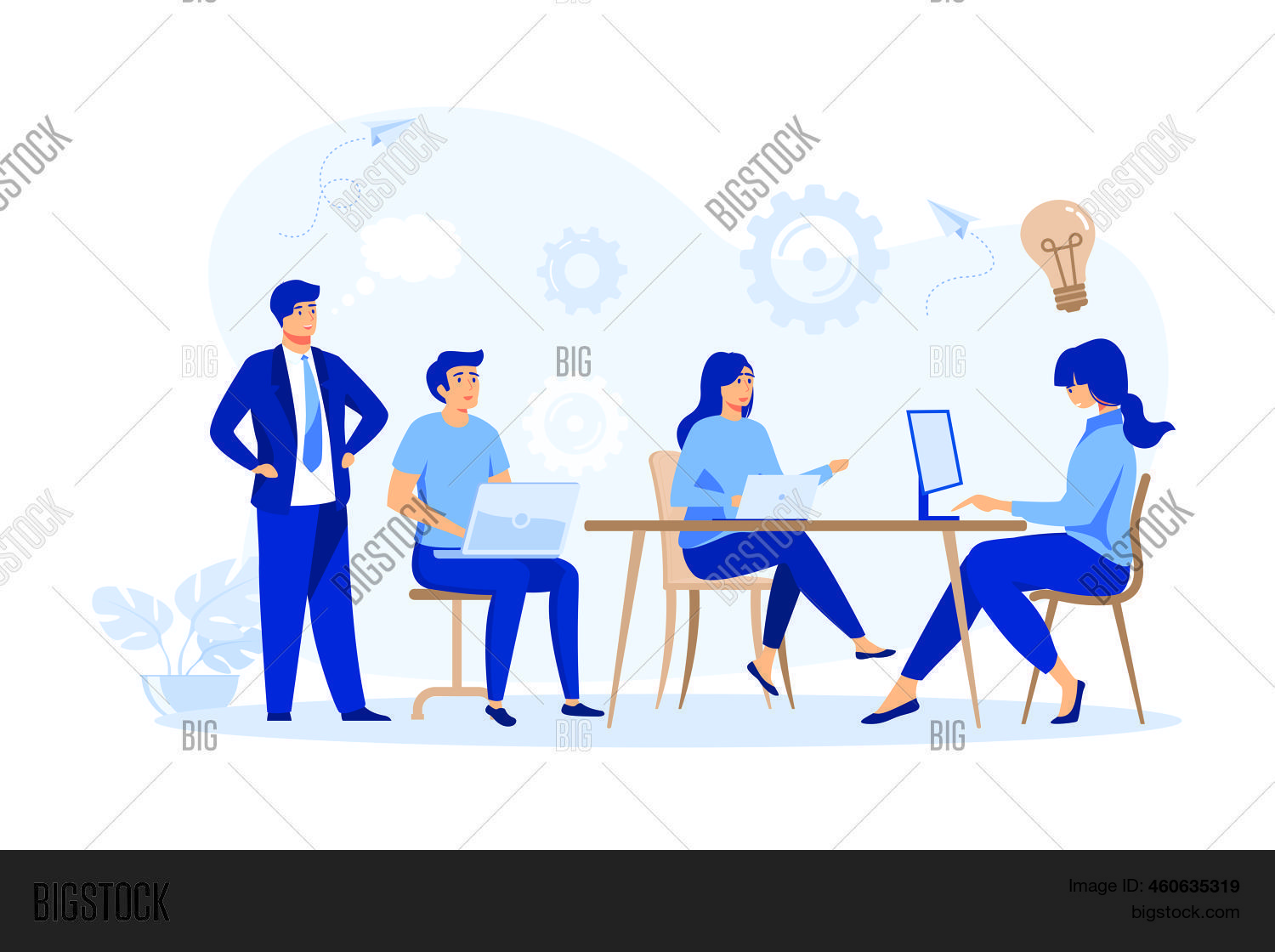 Company Employees Vector & Photo (Free Trial) | Bigstock