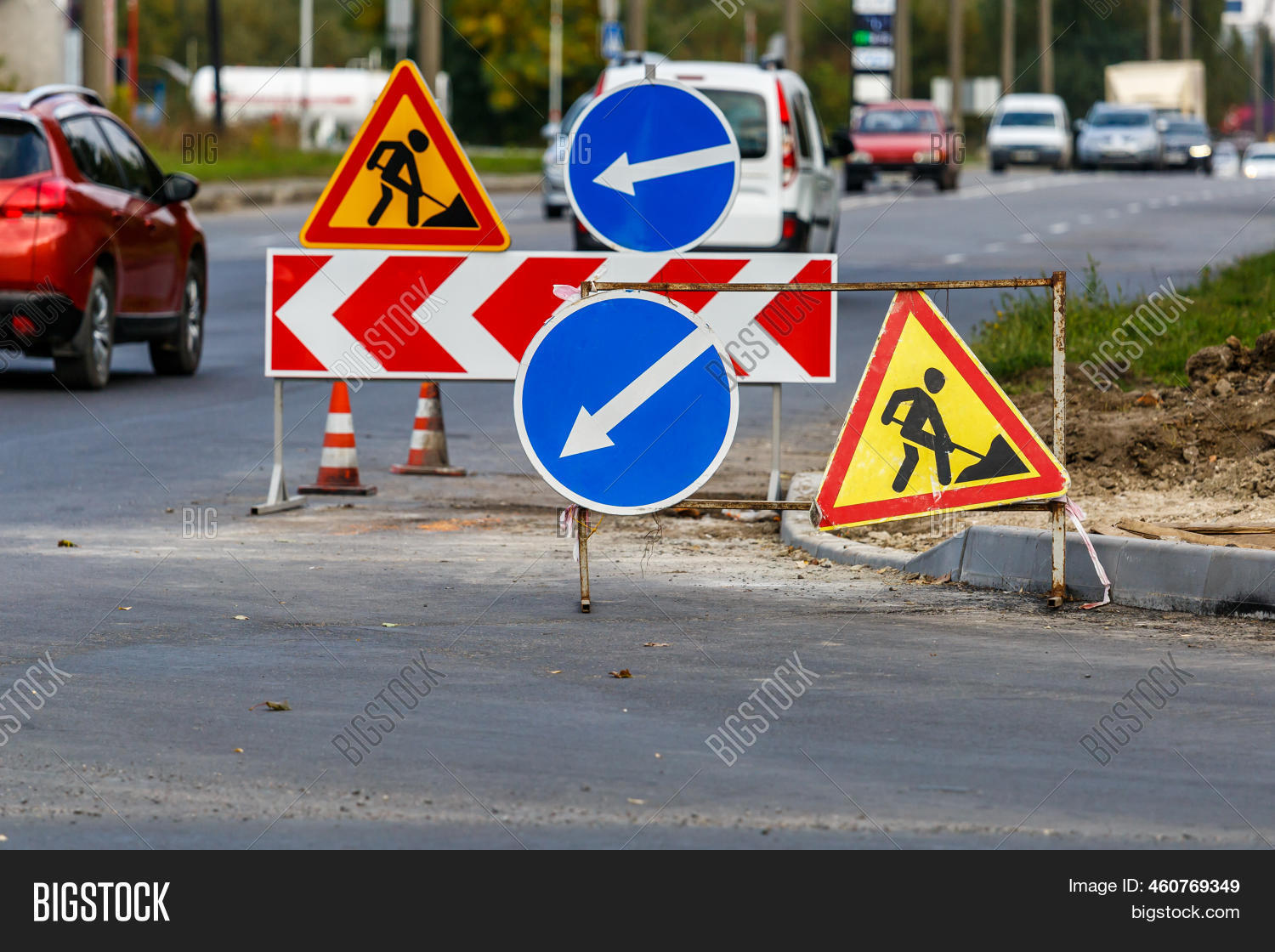 Road Signs!road Works Image & Photo (Free Trial) | Bigstock