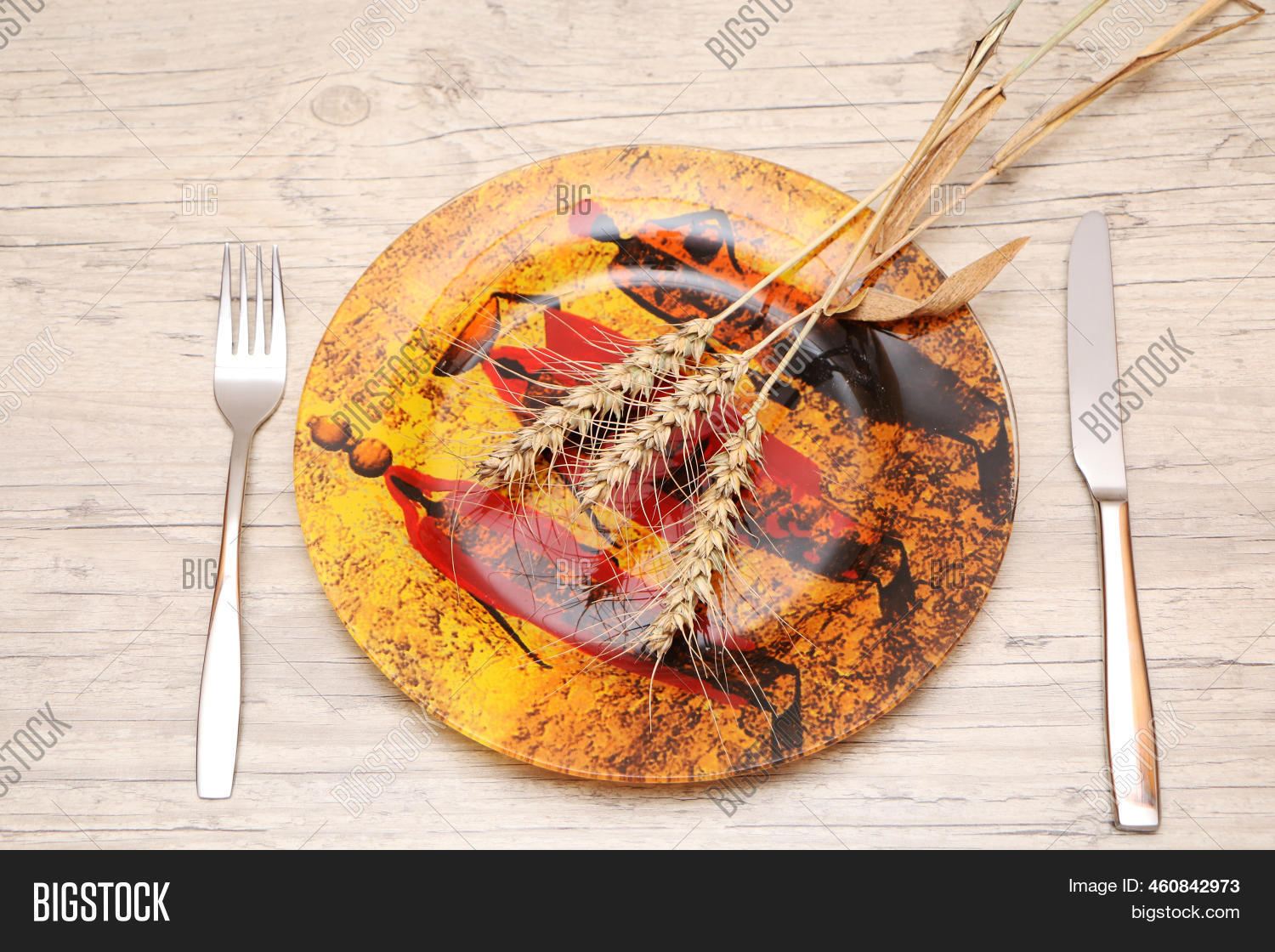 On Plate Ear Wheat, Image & Photo (Free Trial) | Bigstock