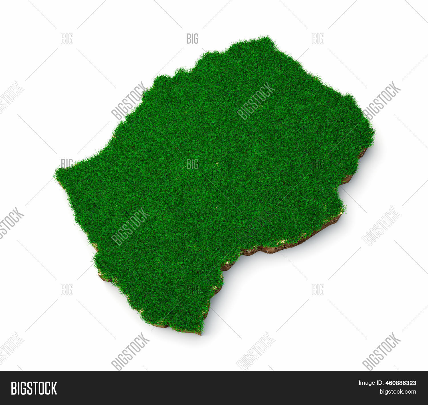 Lesotho Map Soil Land Image & Photo (Free Trial) | Bigstock