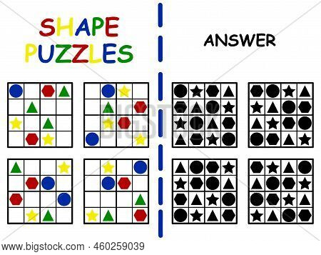 Shape Puzzles Set Vector & Photo (Free Trial) | Bigstock