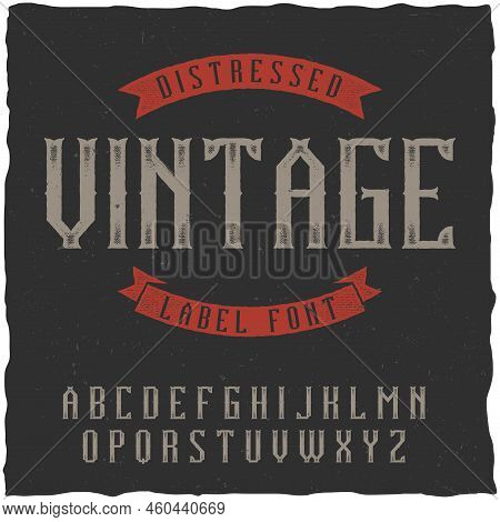 Vintage Label Font. Vector & Photo (Free Trial) | Bigstock