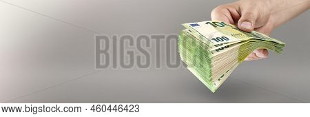 Large Stack Euros Hand Image & Photo (Free Trial) | Bigstock
