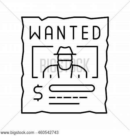 Wanted Poster Line Vector & Photo (Free Trial) | Bigstock