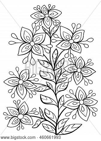 Graphic Sprig Flowers Vector & Photo (Free Trial) | Bigstock