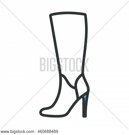High Heel Boot Outline