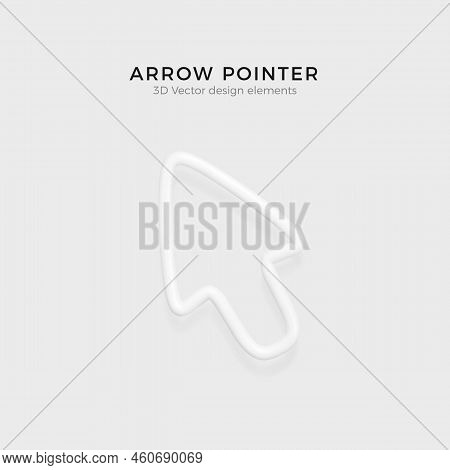 White Arrow Pointer Vector & Photo (Free Trial) | Bigstock