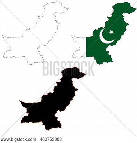 Pakistan Map On White Vector & Photo (Free Trial) | Bigstock