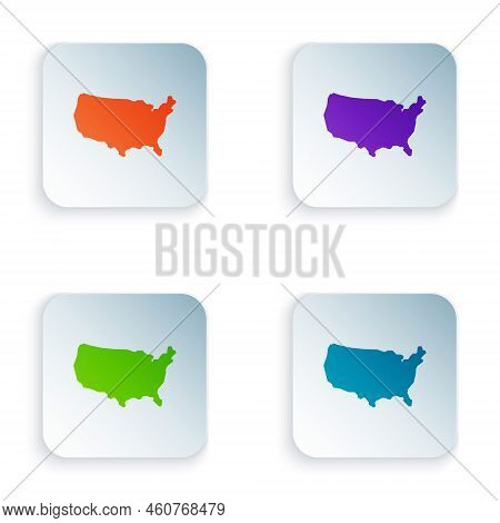 Color Usa Map Icon Vector & Photo (Free Trial) | Bigstock
