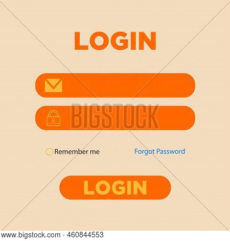 Login Panel, Modern Vector & Photo (Free Trial) | Bigstock