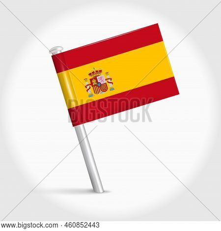 Spain Map Pin Flag Vector & Photo (Free Trial) | Bigstock