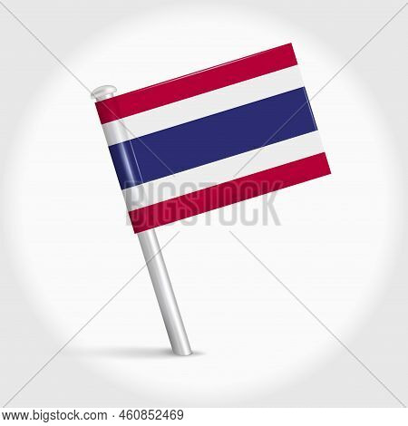Thailand Map Pin Flag Vector & Photo (Free Trial) | Bigstock