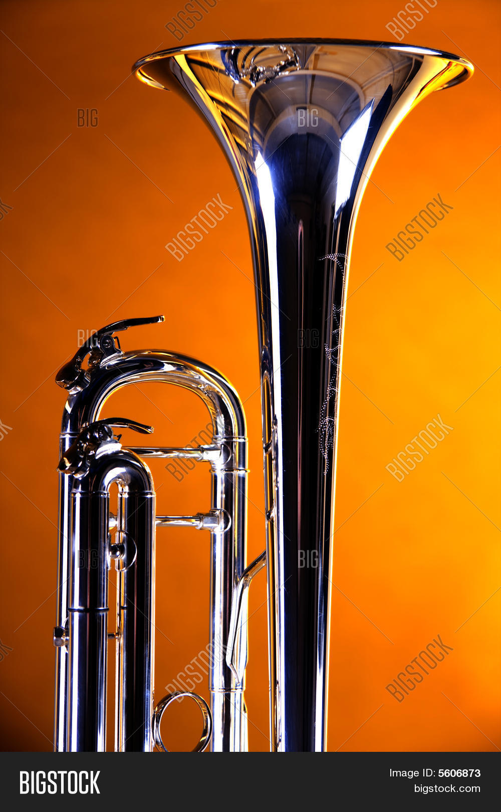 Trumpet Bell On Gold Image & Photo (Free Trial) | Bigstock
