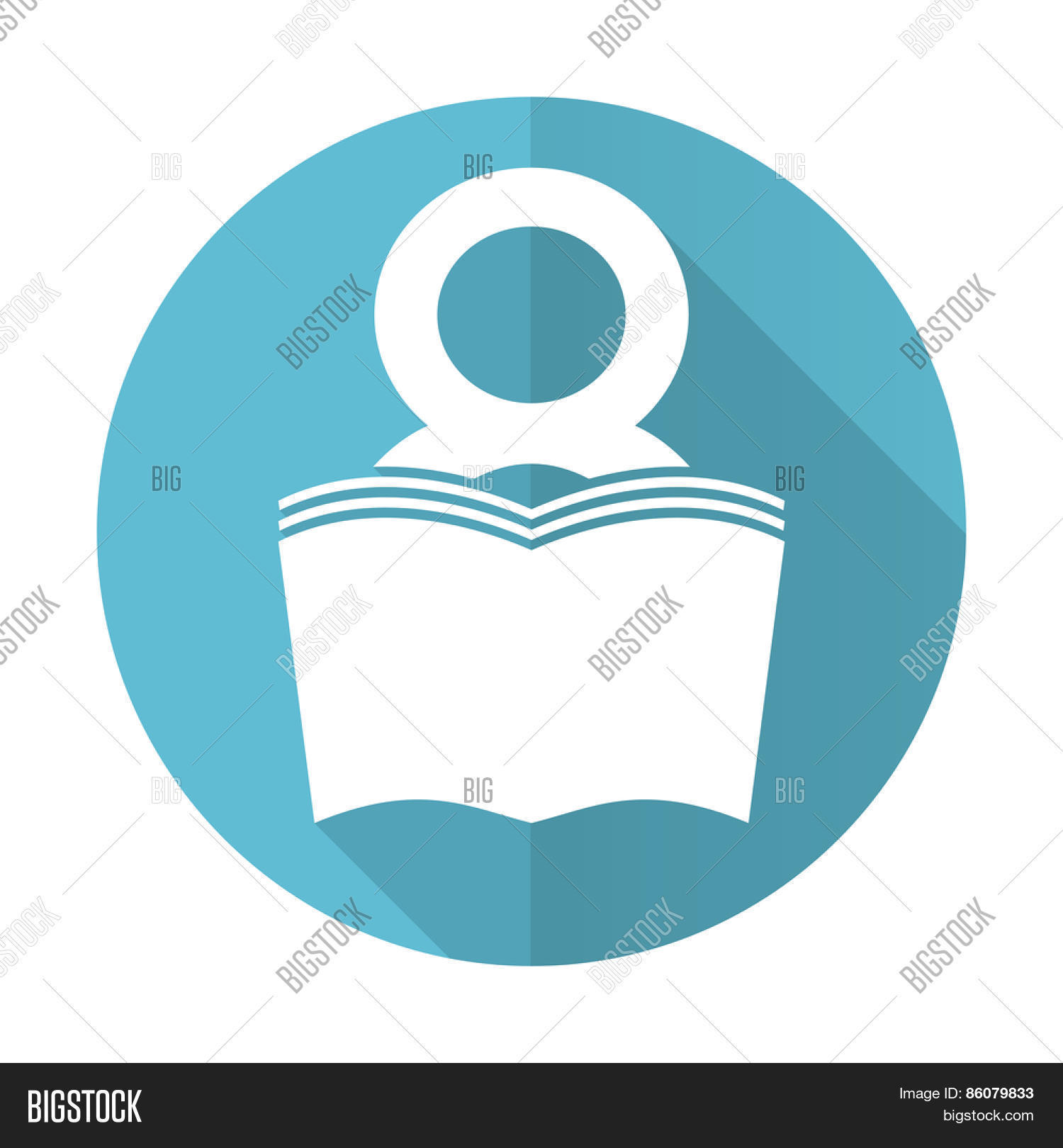 Book Blue Flat Icon Image & Photo (Free Trial) | Bigstock