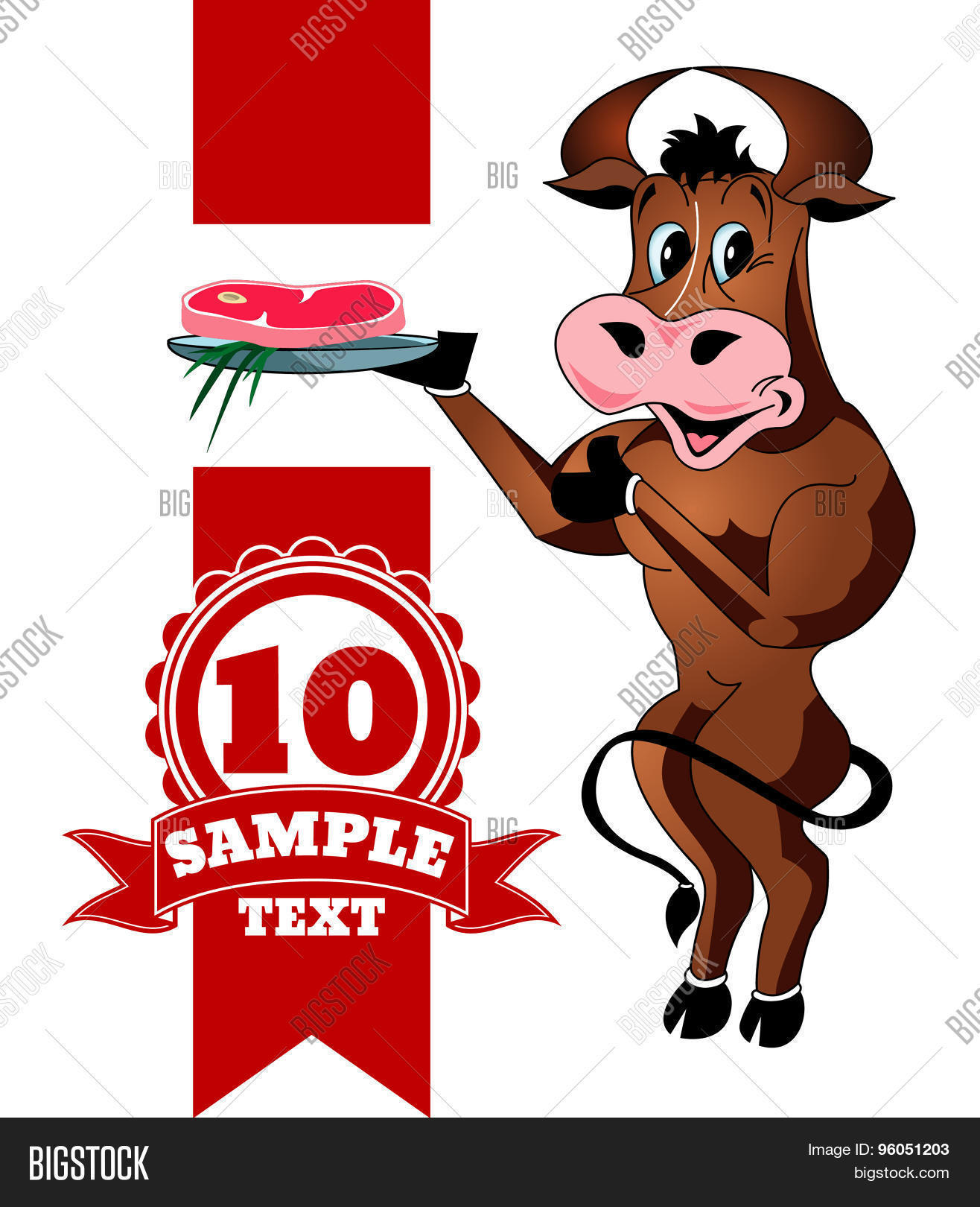 Cartoon Cheerful Bull Vector & Photo (Free Trial) | Bigstock